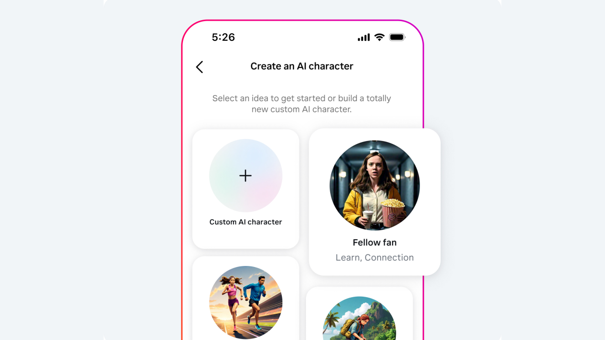 In the US, Instagram users have been able to create AI characters using ...